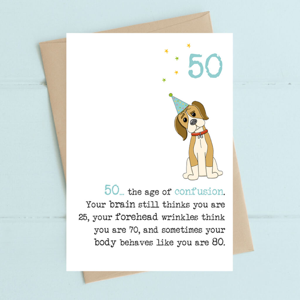 50 Age of Confusion Greeting Card | Clouds