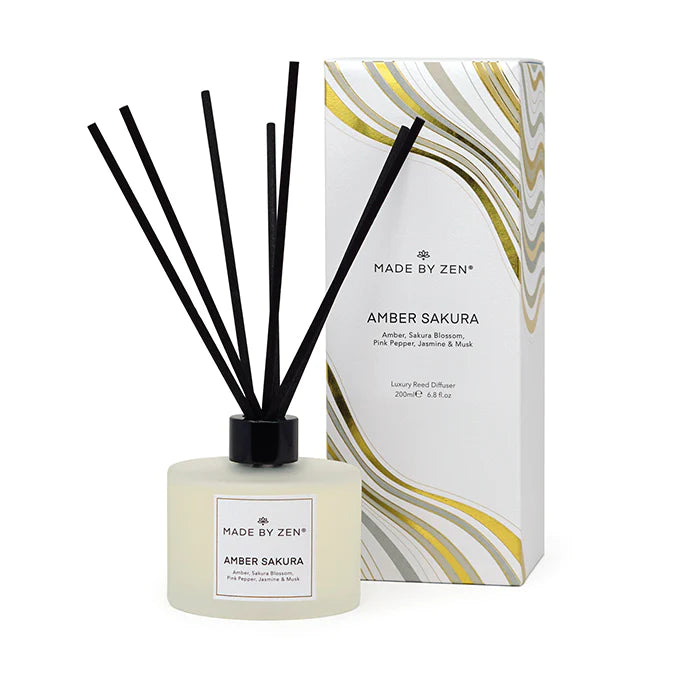 Amber Sakura Reed Diffuser by Made by Zen | Clouds