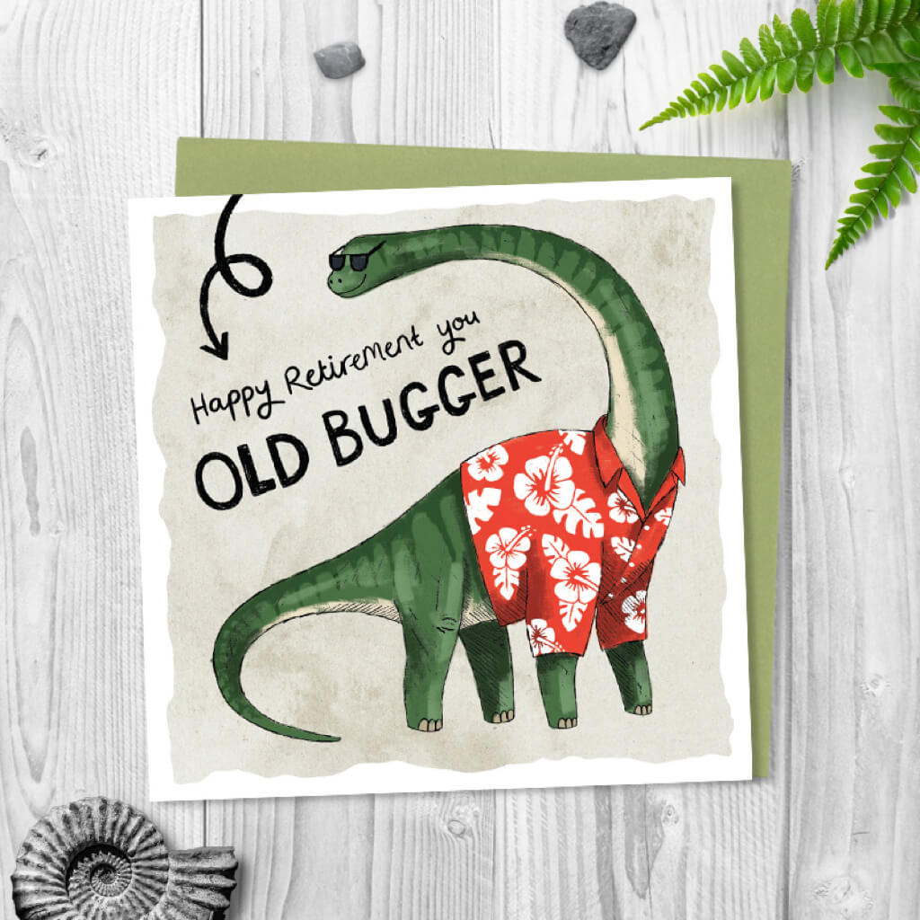 Happy Retirement You Old Bugger Greeting Card | Clouds