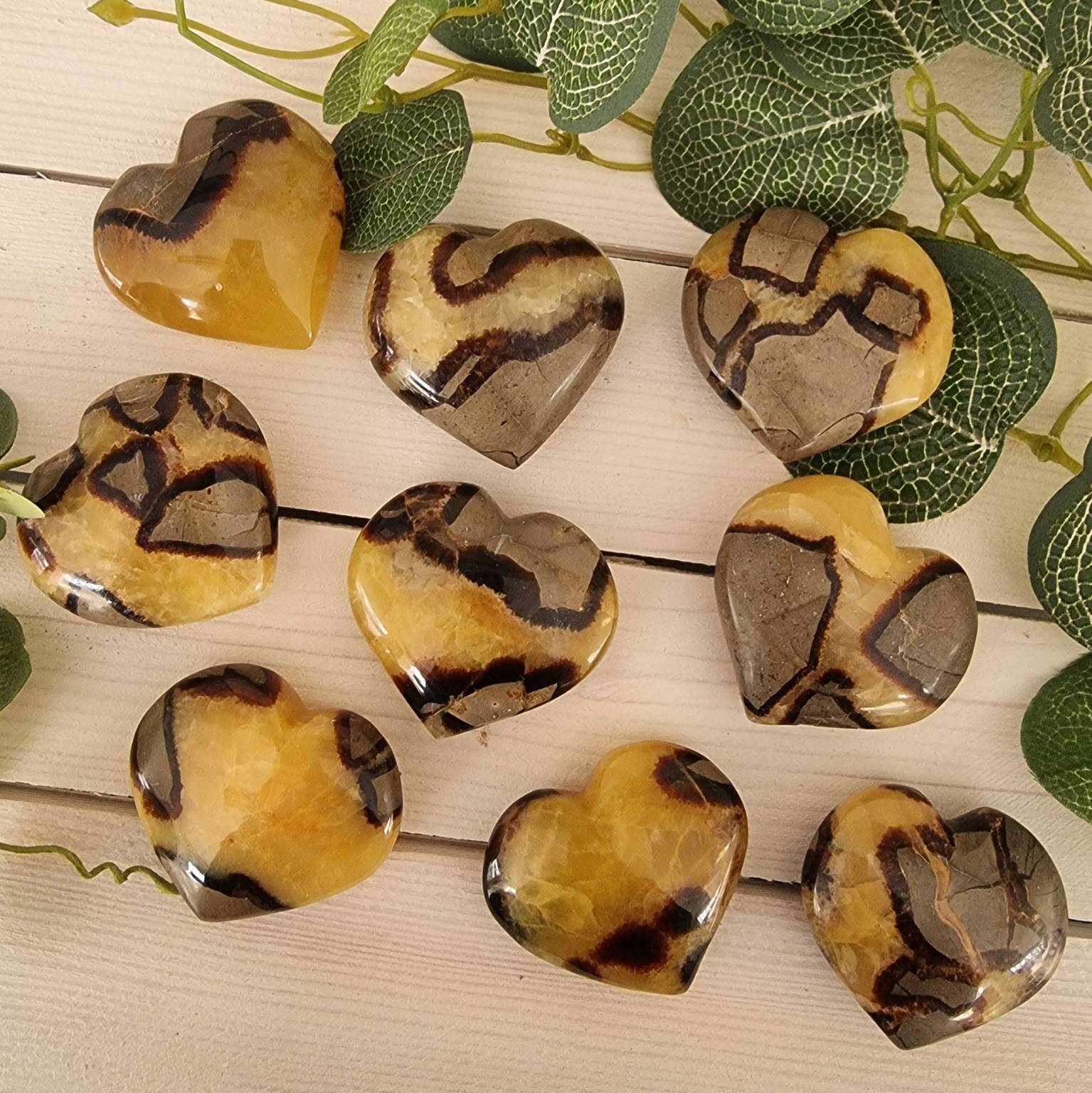 Septarian Heart 50mm, Dragon stone Heart | Clouds