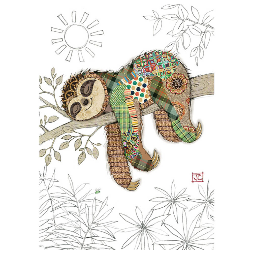 Bug Art Simon Sloth Greetings Card | Clouds