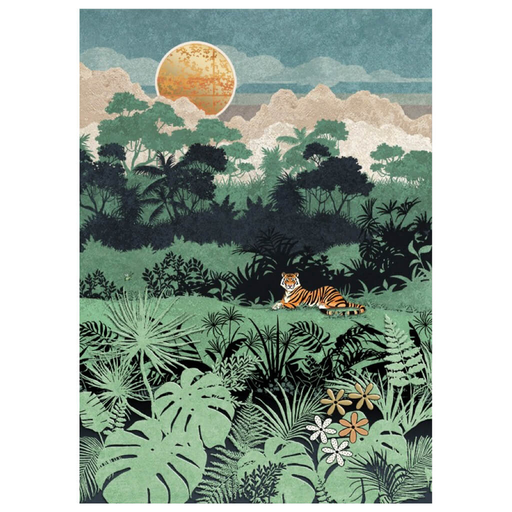 Bug Art Tiger Jungle Greetings Card – Clouds